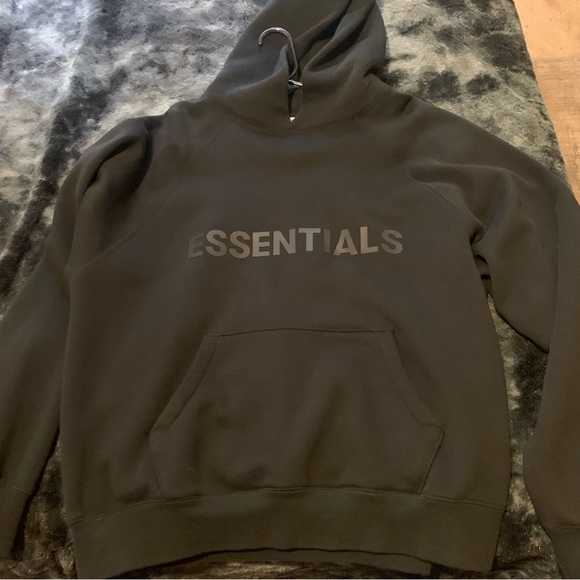 Essentials | Jackets & Coats | Black And Essentials Hood Wore Twice ...